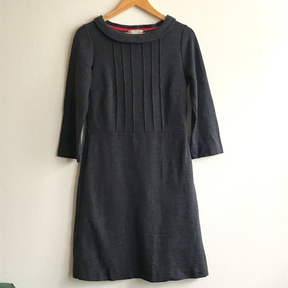 Boden | Dresses | Boden Charcoal Grey Alexa Sheath Dress Boat Neck ...